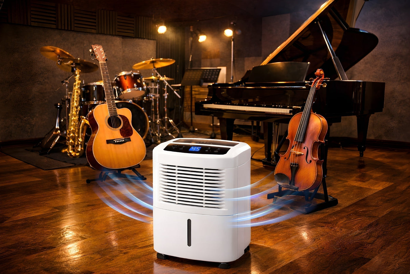Dehumidifier for Musical Instruments in Studios & Theaters